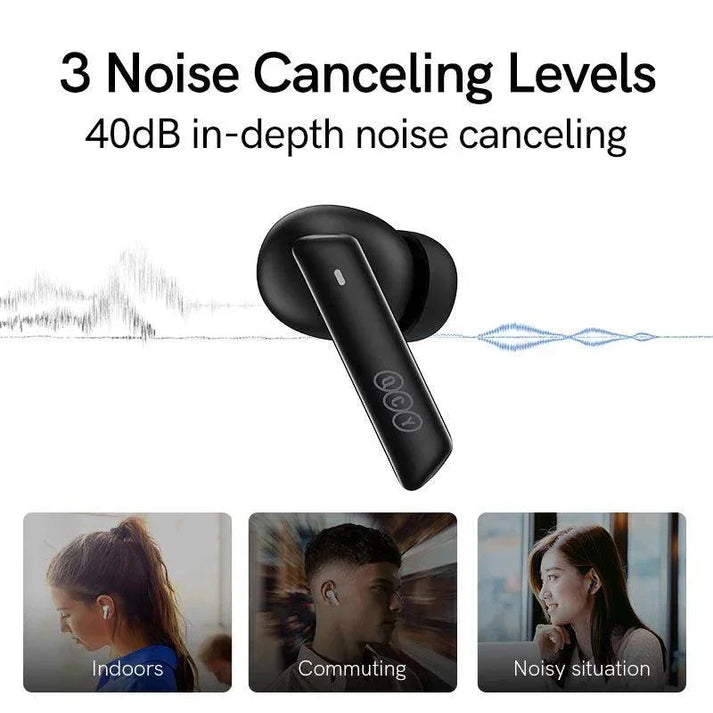 QCY MeloBuds ANC Wireless Earbuds, 40dB Hybrid ANC, 30H Playtime – QCY ...