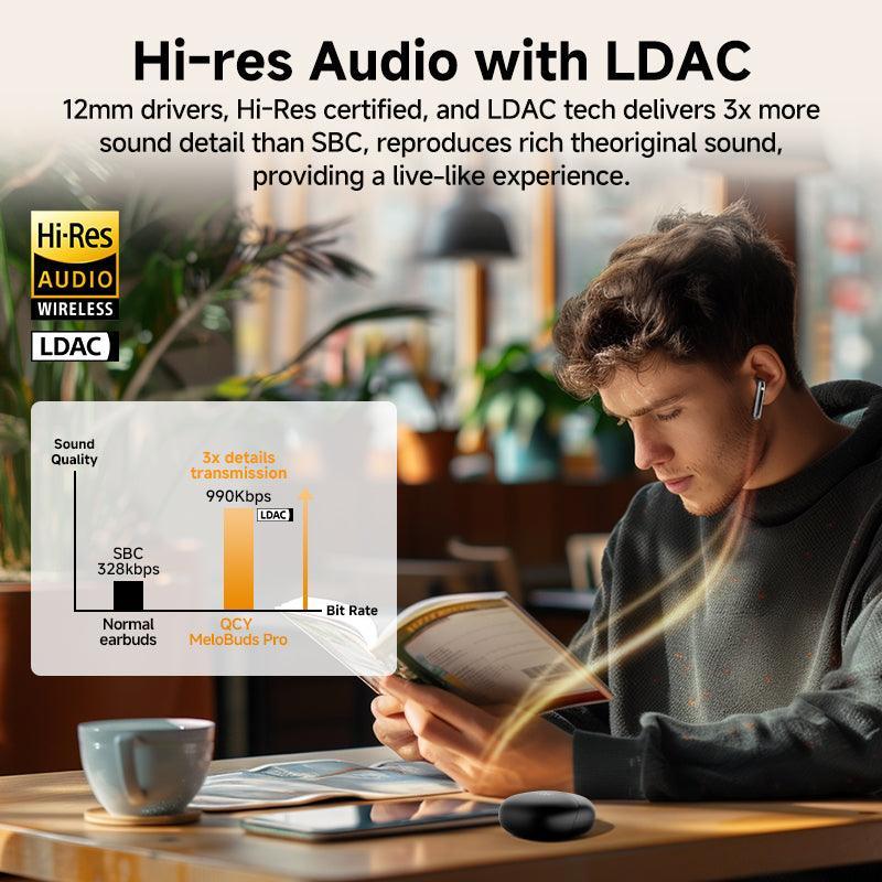 QCY MeloBuds Pro Wireless Earbuds, 46dB Hybrid ANC, Hi-Res & LDAC – QCY ...